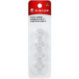 Singer Plastic Class 15 Bobbins 4 Per Pkg