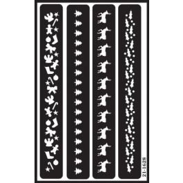 Armour Etch Over N Over Stencil Christmas Borders